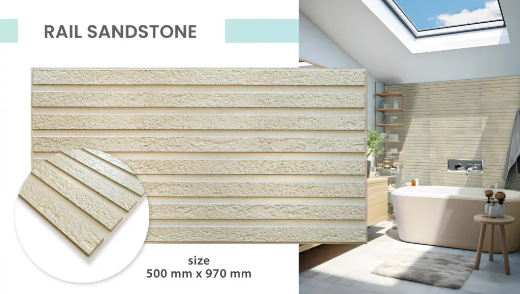 3D PVC falpanel "Sandstone" homokkő | Tapetaposzte